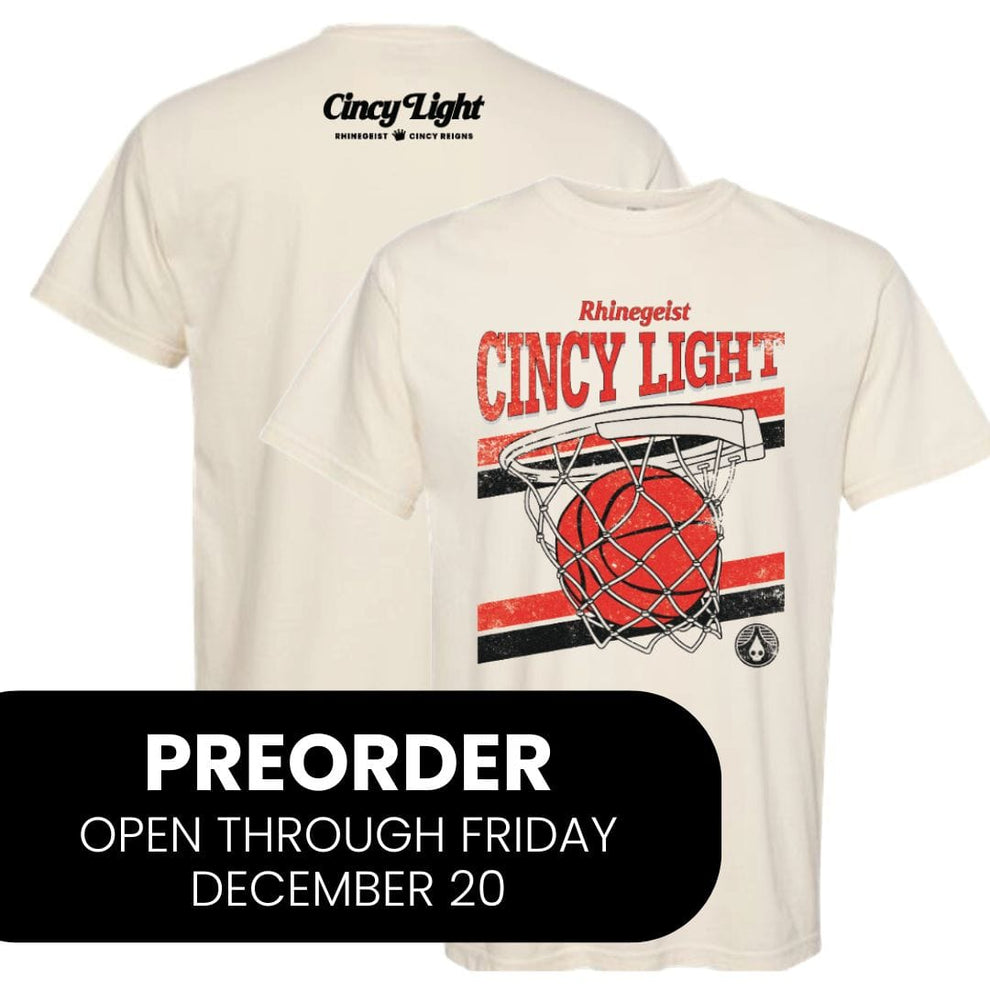 PREORDER - Cincy Light Basketball T-Shirt LTO – Rhinegeist